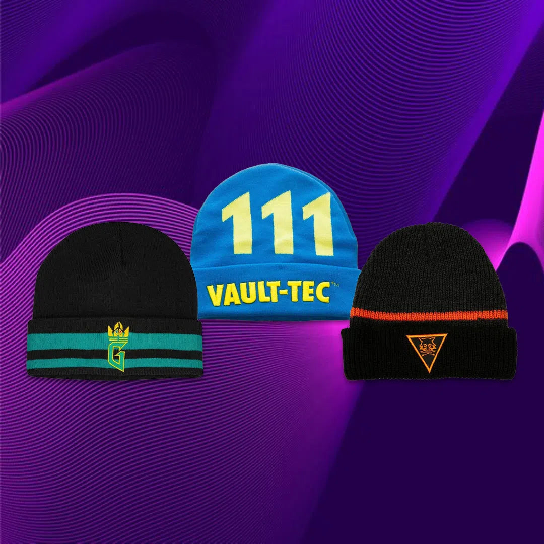 Buy Video Game Beanies | Nintendo, Fallout, FnF, WoW & More! — Poggers