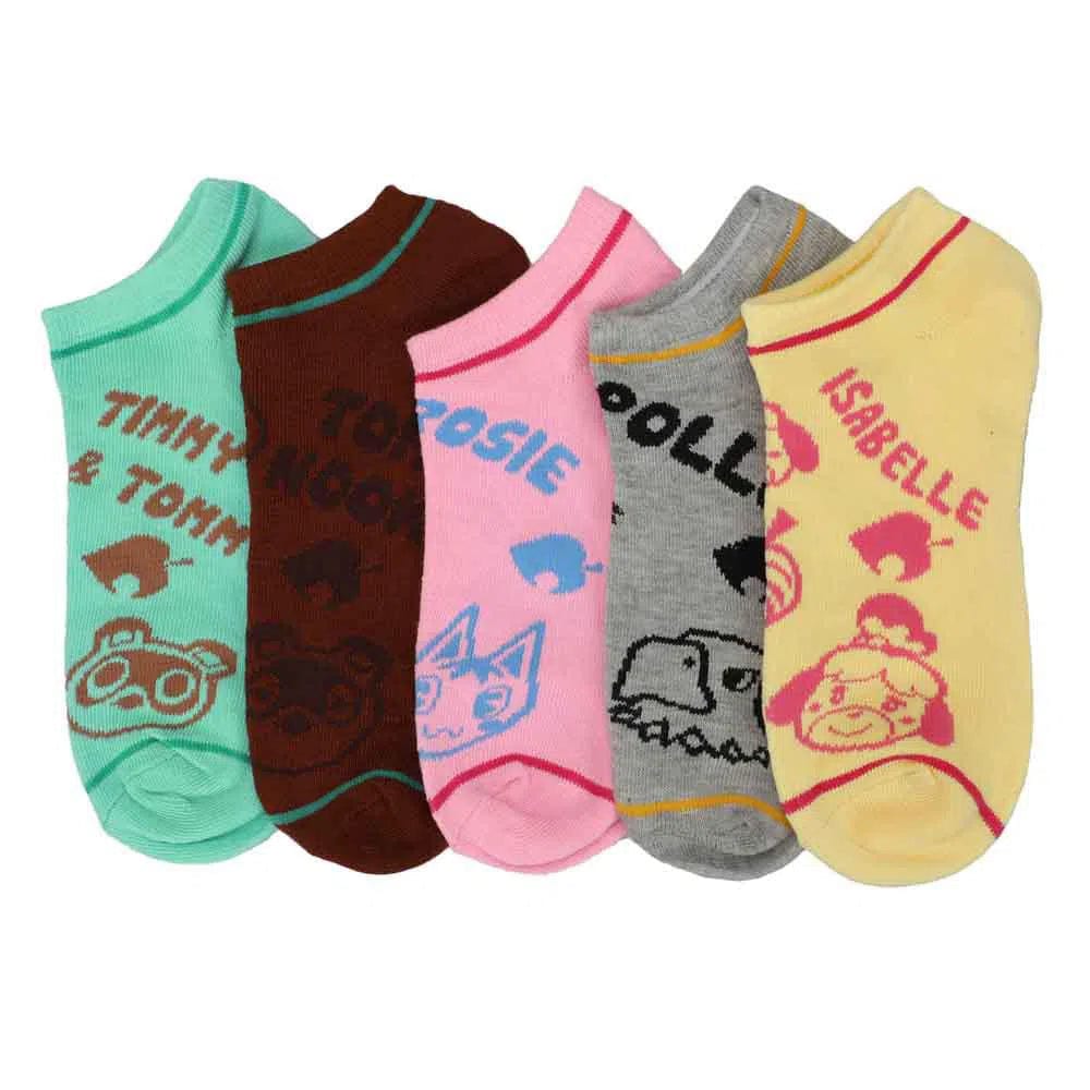 Animal Crossing - Icons Ankle Socks (5 Pairs) - Bioworld — Poggers