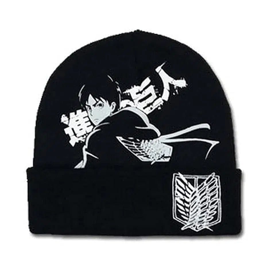 Attack on Titan - Eren Jaeger Scout Regiment Beanie Hat (Black) - Grea ...