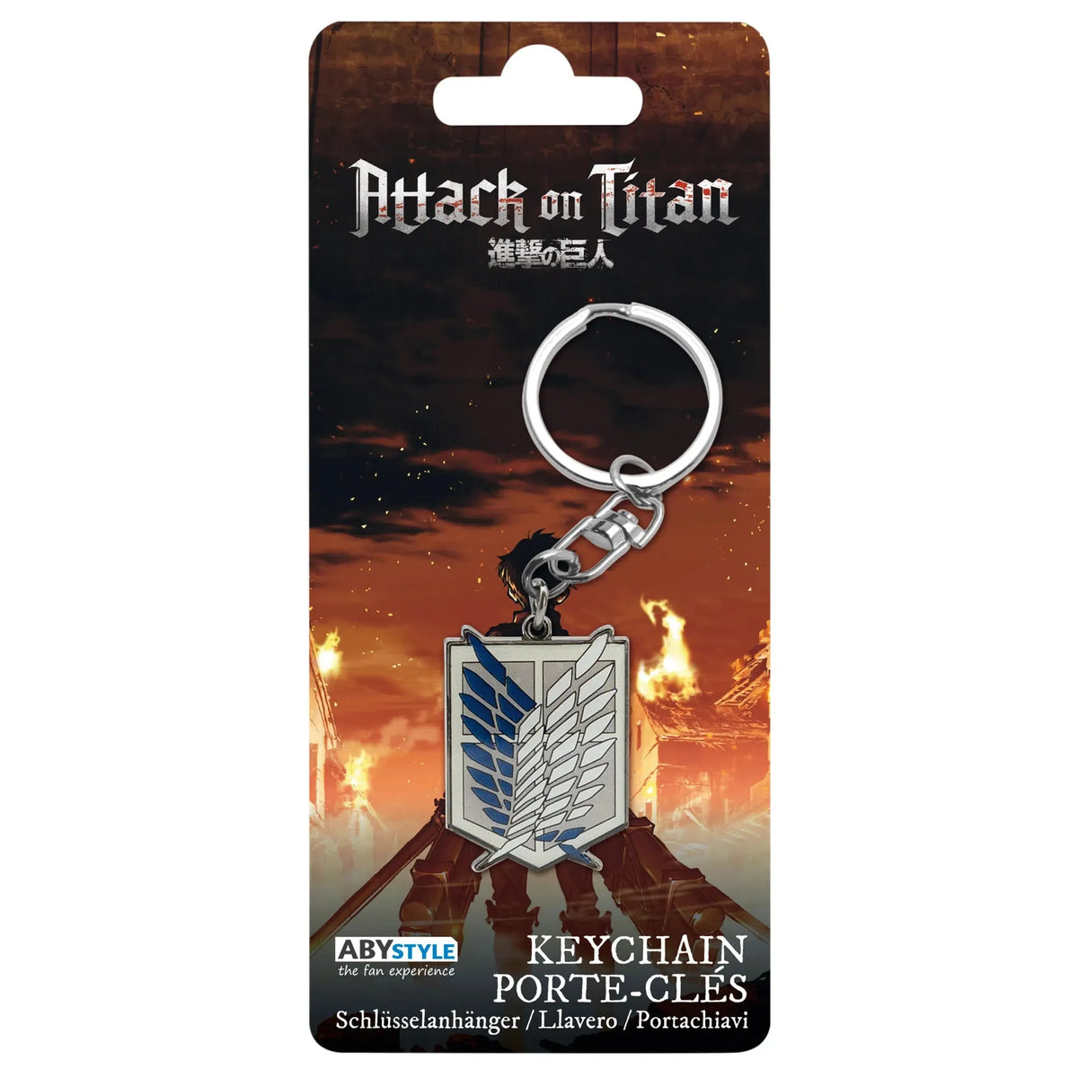 Attack on Titan - The Wings Of Freedom Scout Regiment Symbol Keychain ...