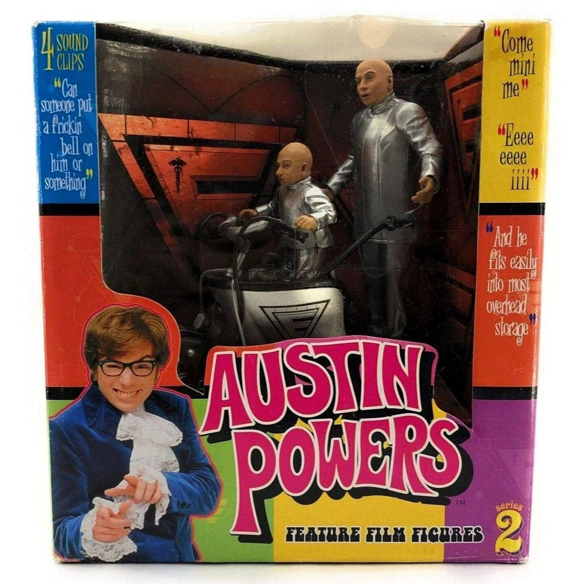 Austin Powers - Dr. Evil & Mini-Me With Mini Mobile Action Figure - Mc ...