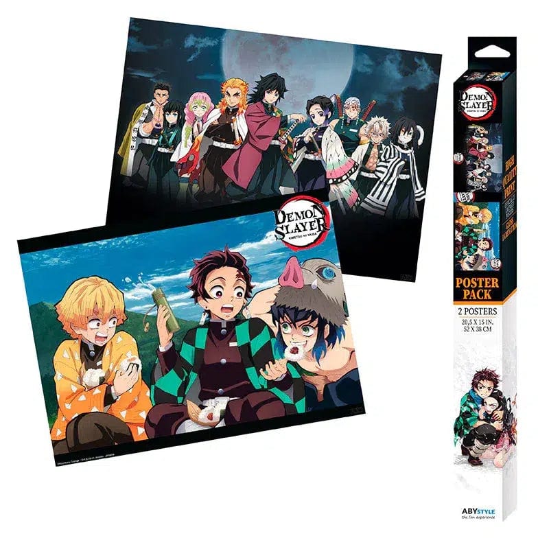 Demon Slayer - Hashira & Friend Trio Boxed Poster Set (20.5"x15") - AB ...