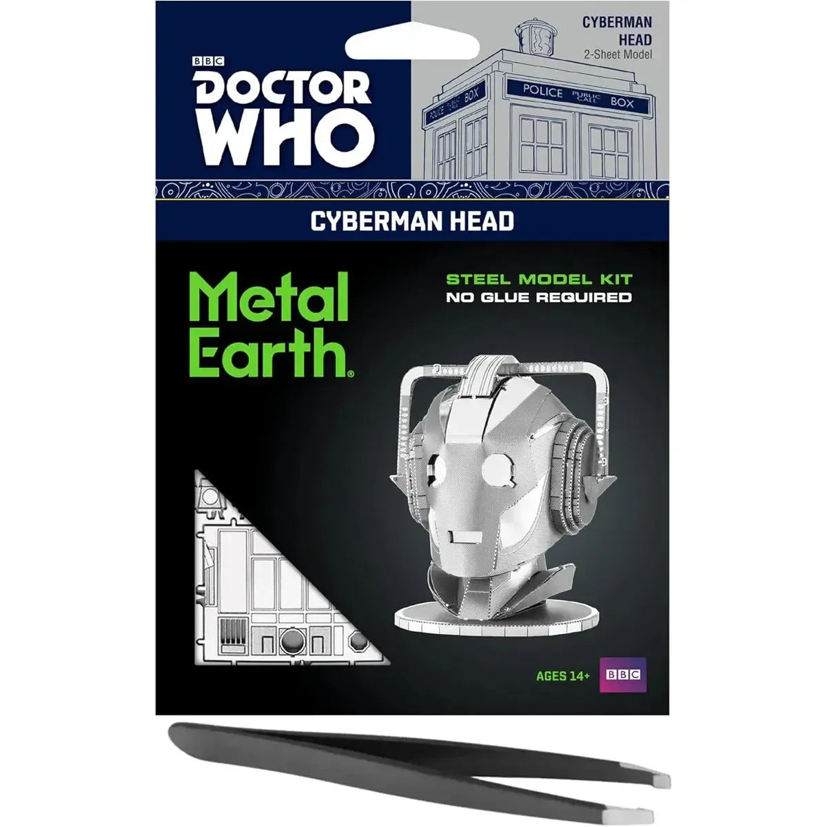 Doctor Who: Unpainted Cyberman Head Kit - Metal Earth Series — Poggers
