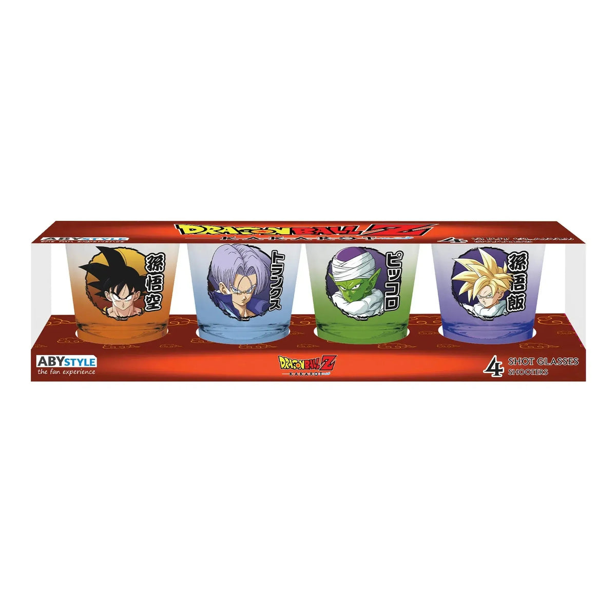 Dragon Ball Z - 4-Piece Heroes Shot Glass Set - ABYstyle — Poggers