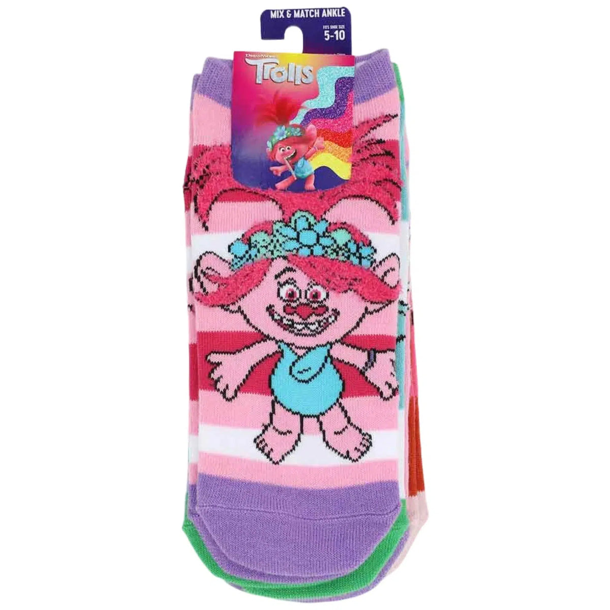 Dreamworks Trolls Main Characters Ankle Socks Set 5 Pairs — Poggers