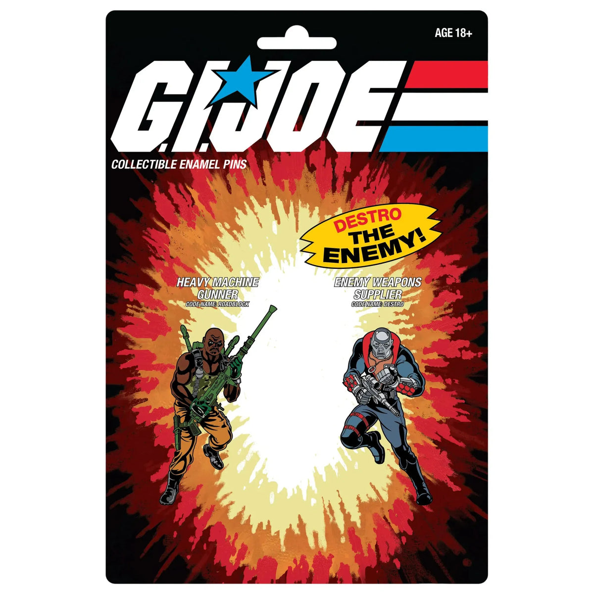 G.I. Joe - Roadblock & Destro Pin Badges (Enamel) - Icon Heroes — Poggers