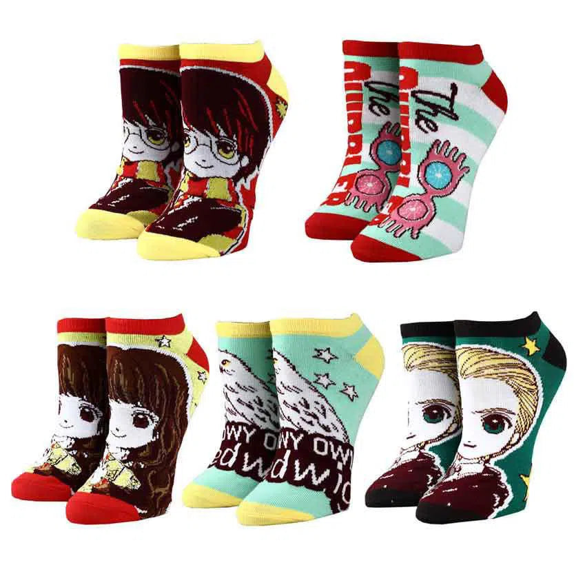 Harry Potter - Chibi Wizards Ankle Socks (5 Pairs) - Bioworld — Poggers