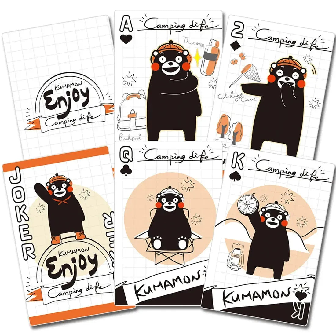 Kumamon Camping Life Themed Standard Playing Cards Deck - GE — Poggers