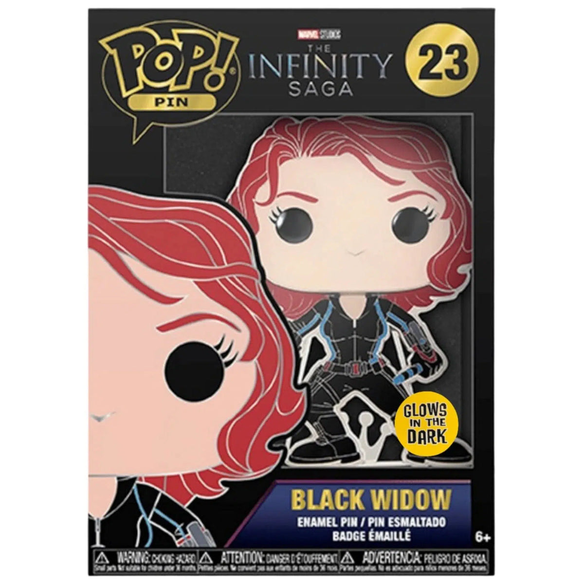 Marvel Avengers - Black Widow Pin Badge (Glows, Enamel) Funko — Poggers