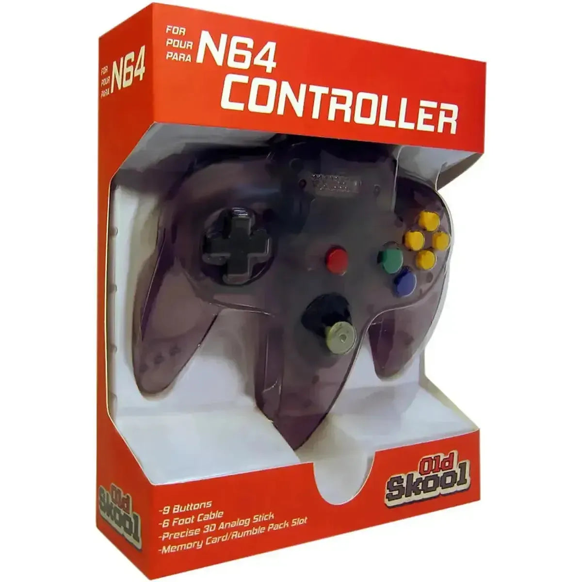 Nintendo 64 - Atomic Purple Wired Controller (6') Old Skool — Poggers