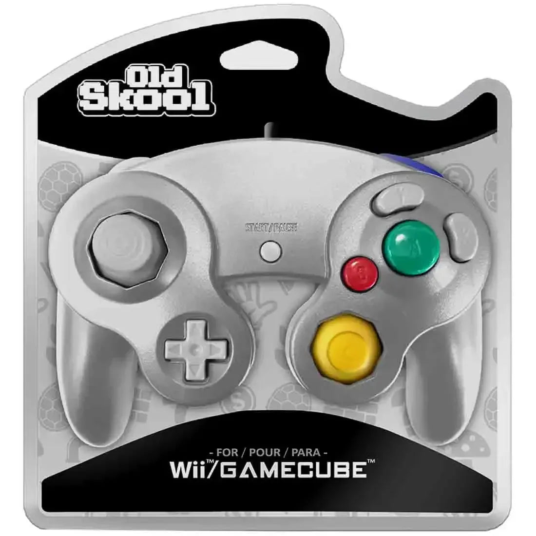 Nintendo Wii & Gamecube: Silver Wired Controller - Old Skool — Poggers