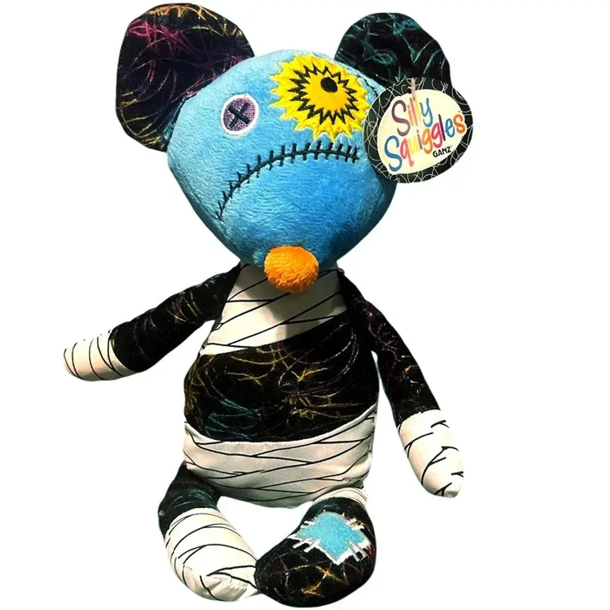 Silly Squiggles - Crazy Stitched Blue Mouse Plush (13") Ganz — Poggers