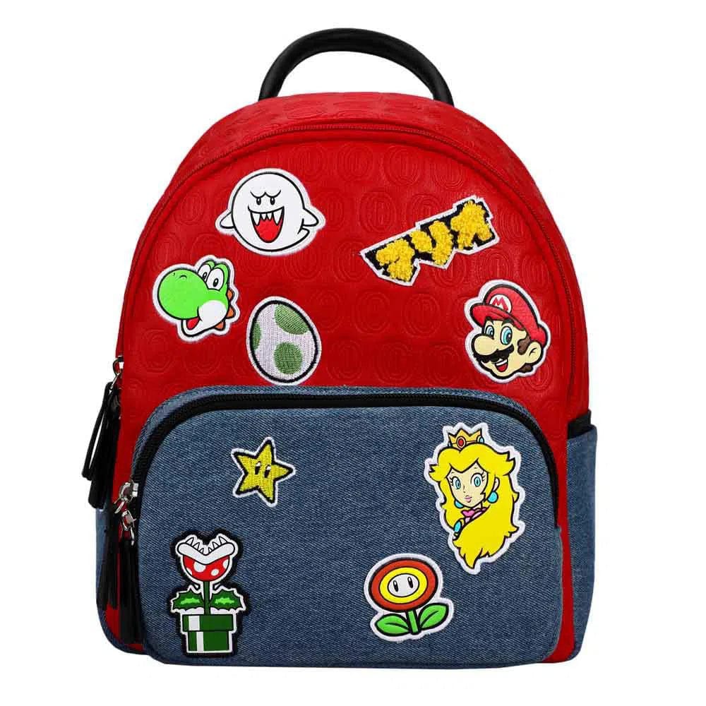 Super Mario - Game Character Patches Mini Backpack (Embossed) - Biowor ...