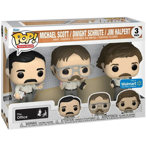 The Office Branch Wars Warehouse Disguises Funko 3-Pack Pop — Poggers