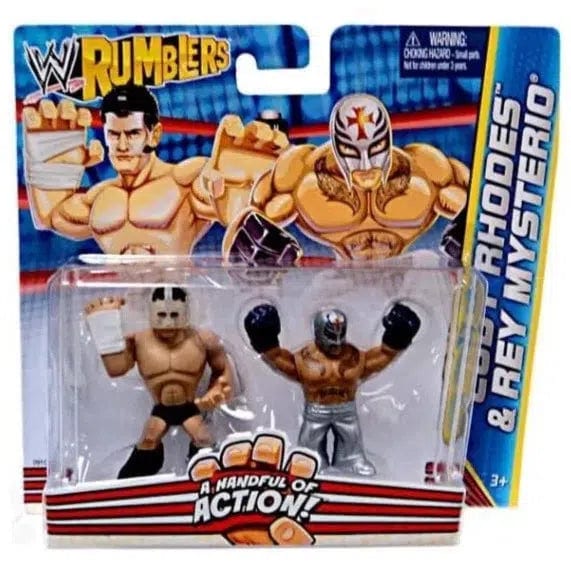WWE - Cody Rhodes & Rey Mysterio Action Figures - Mattel - WWE Rumbler ...